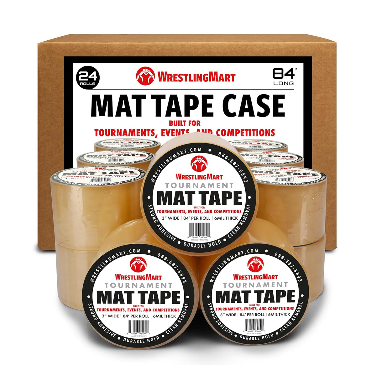 Wrestling Mat Tape | 3 inch & 4 inch | Case or Individual Rolls ...