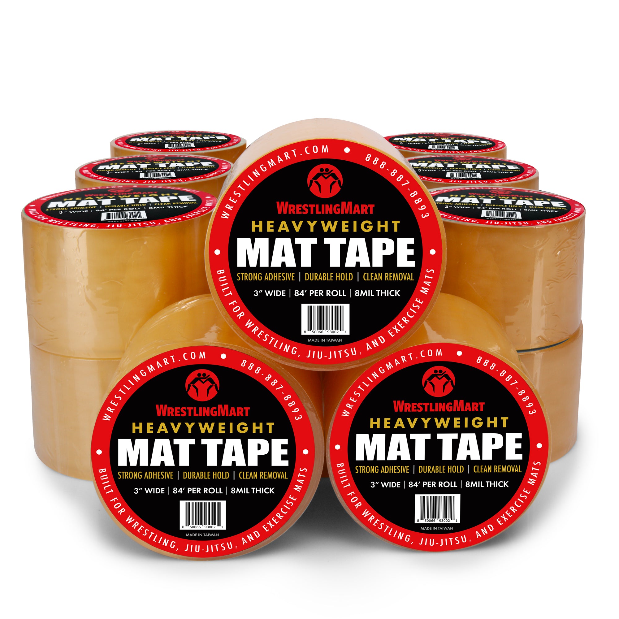 WrestlingMart 3 inch Mat Tape | Case or Individual Rolls